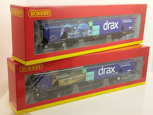 Hornby R60176A Drax Biomass Wagons Twin Pack OO Gauge - Immaculate ...