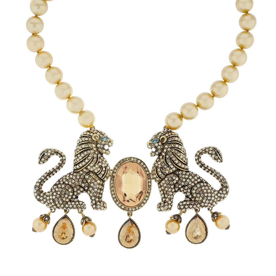 New $330 HEIDI DAUS "LION ROYALTY" Statement Lion Station Necklace | eBay