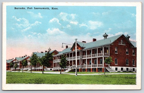 Fort Leavenworth Kansas~US Military Barracks~1920s Postcard | eBay