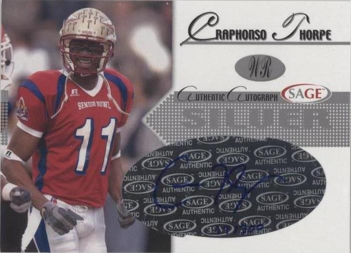2005 SAGE - Autographs Craphonso Thorpe #A43 Silver /300 (AU, RC) for ...