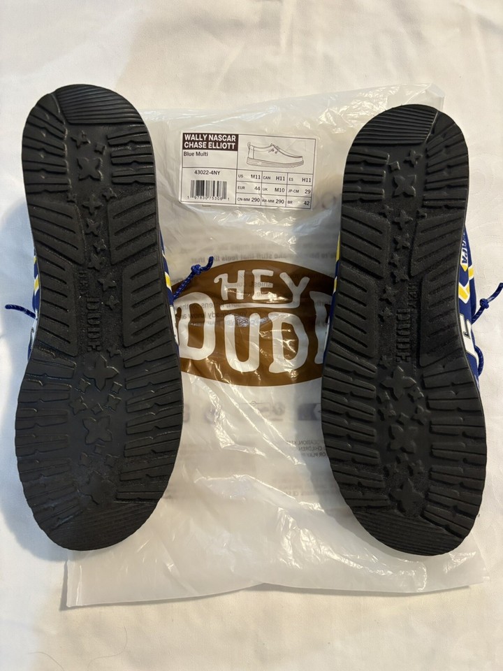 Men’s Hey Dude Wally NASCAR #9 Chase Elliott Size 11 Blue Multi Color ...