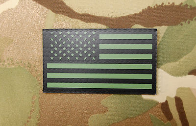 Infrared US Flag Patch IR Army Navy Air Force USN USAF SEAL Green Hook ...