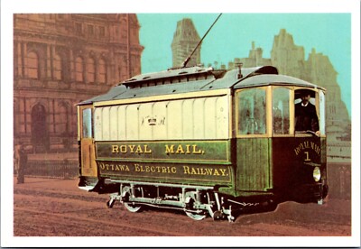 Postcard CAN Ottawa Electric Railway mail Car from National Postal ...