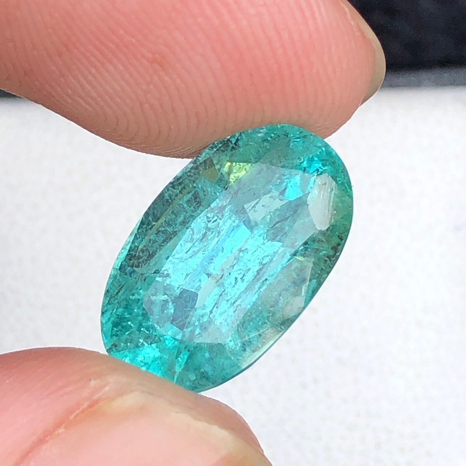 7 CT Natural Neon Blue Paraiba Like Color Tourmaline Gemstone From ...