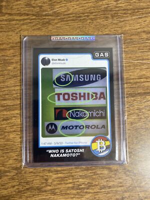 G.A.S. Trading Card "Who is Satoshi Nakamoto" Bitcoin Elon Musk Twitter ...