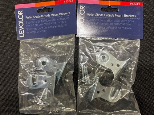 LEVOLOR 43243 Shade Bracket, Outside Mount, Zinc-Plated, TWO PAIR WITH ...