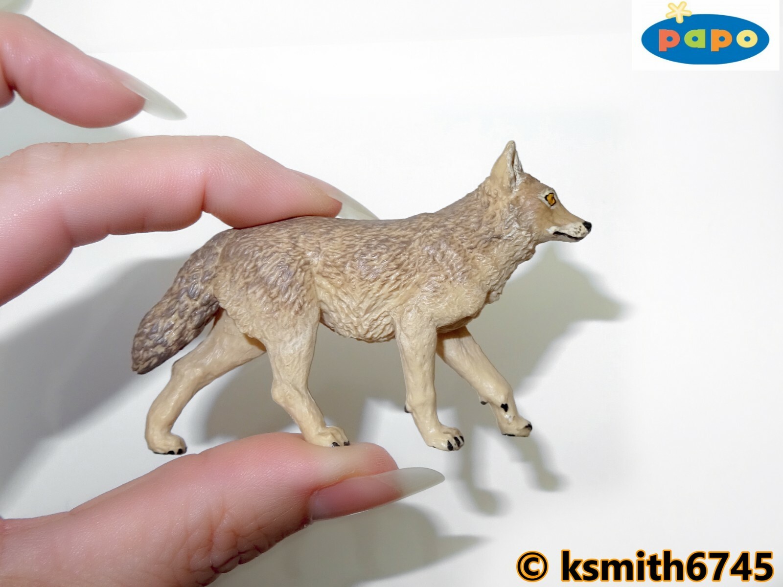 Papo JACKAL solid plastic toy wild animal dog predator * NEW *💥 | eBay UK