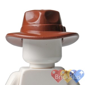 Lego Reddish Brown Minifig, Headgear Hat, Wide Brim Outback Style ...