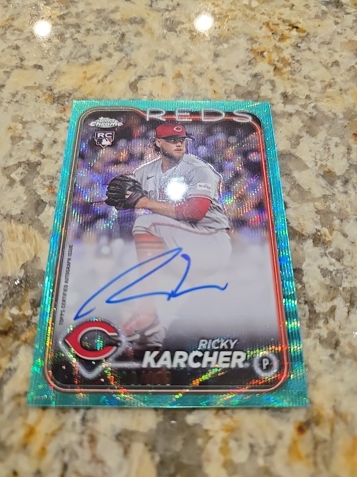 2024 Topps Chrome Update Ricky Karcher RC AquaWave Auto /199 #RA-RK ...