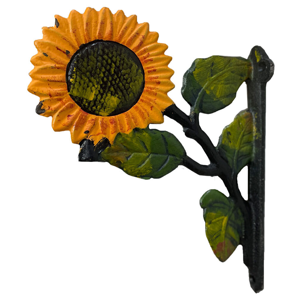 Mr Gecko Cast Iron Sunflower Bell Handcrafted Antique Rust Well Made ...