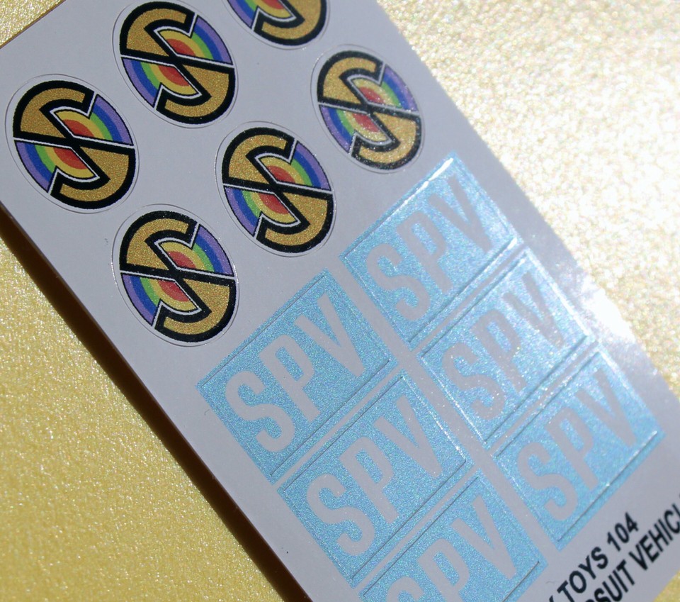 DINKY No. 104 SPECTRUM PURSUIT VEHICLE SPV Metallic sticker decal ...