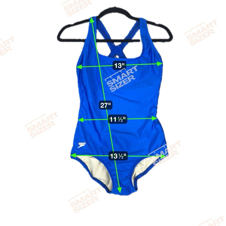 Speedo Women’s One Piece bathing suit Size 10 Blue Moderate Racer Back ...