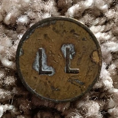 Original Civil War Militaria Button/Coin with LL Stamped Markings | eBay
