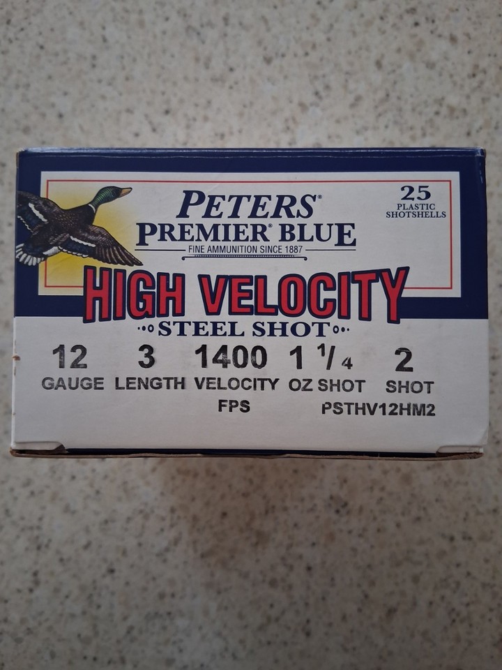 PETERS HIGH VELOCITY 12GA SHOTGUN SHOT SHELL BOX | eBay