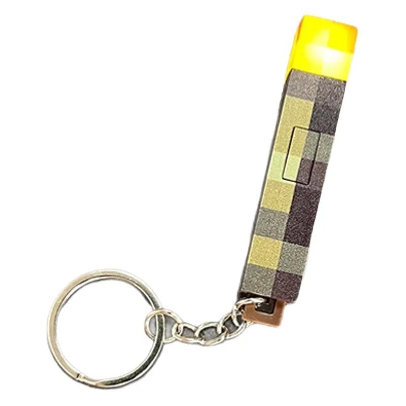 Minecraft Mini Torch LED Keychain – USB Rechargeable Flashlight Gift | eBay