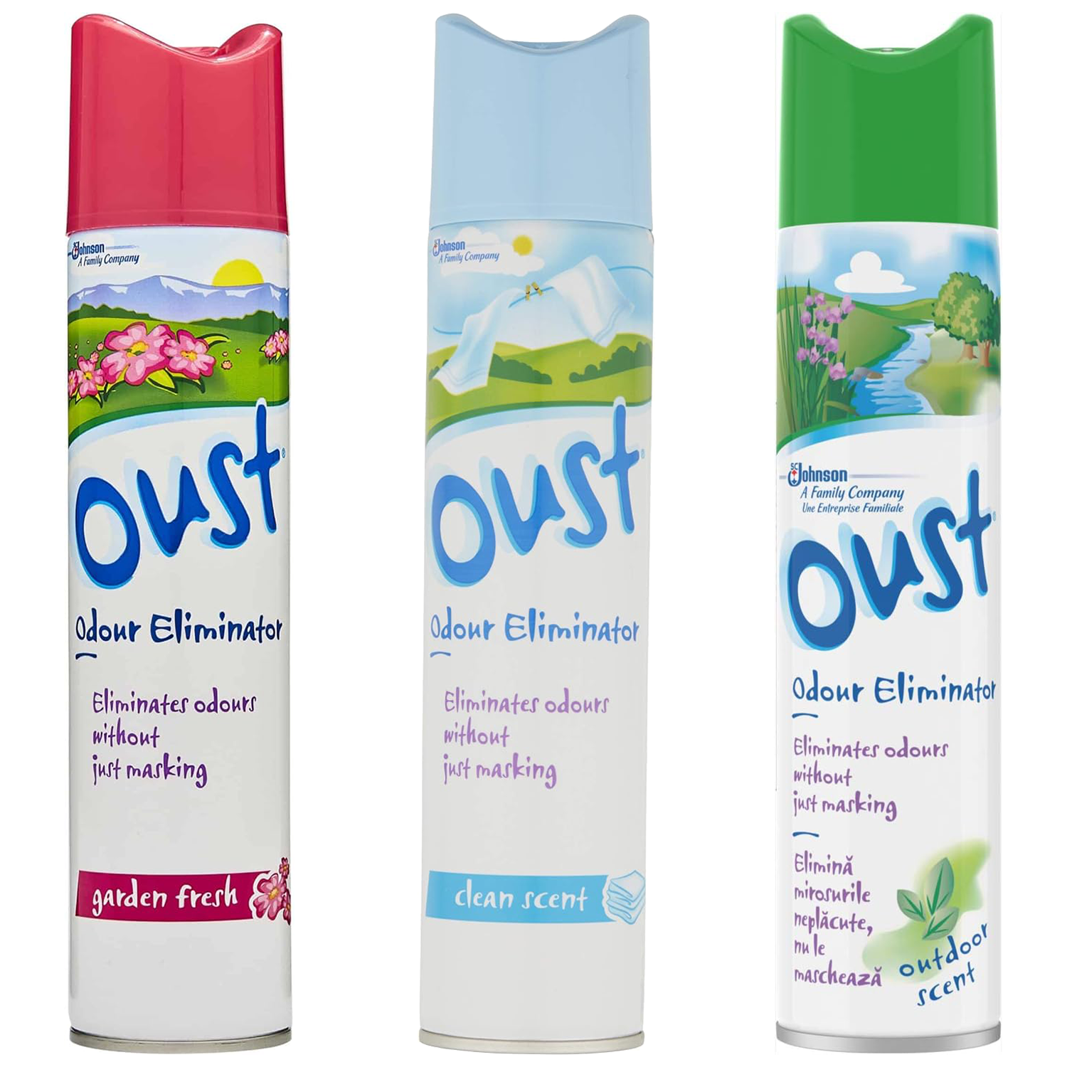 Oust Aerosol Spray Long Lasting Air Freshener Room Home Odours ...