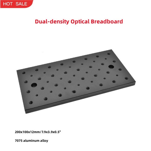 200x100x12mm/7.9x3.9x0.5" Dual-density Optical Breadboard Aluminum ...
