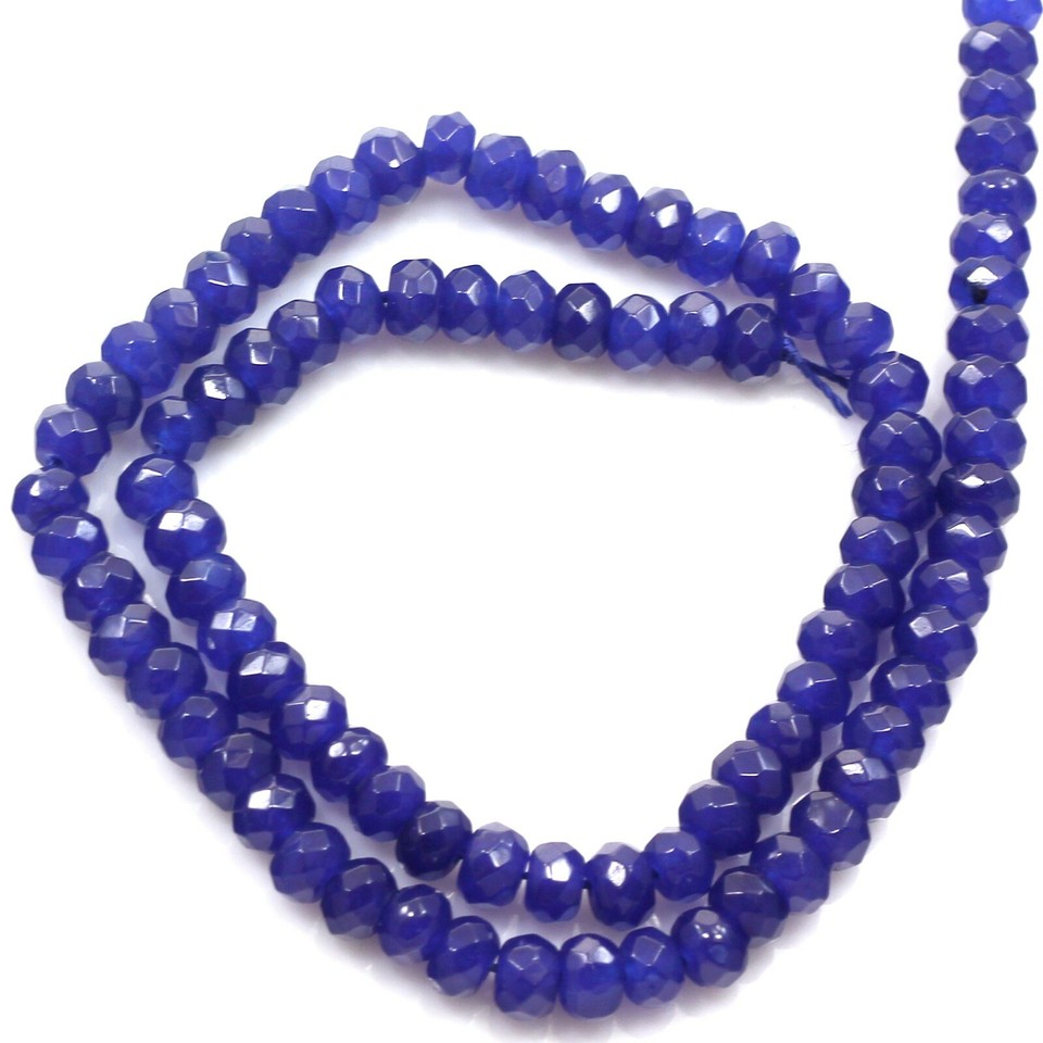 Red Jade,Blue Jade,Green Jade,Purple Jade Faceted Rondelle Bead 15" 4 6 ...