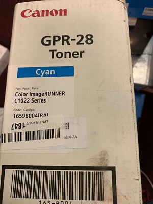 Genuine Canon GPR-28 Cyan Toner for Color imageRUNNER C1022 C1030 ...