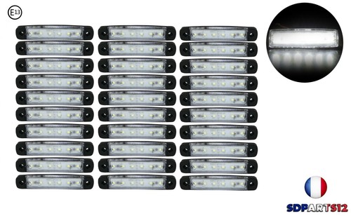 30Pcs E13 Marked LED Clearance Lights 24V White Approved For Trailer ...