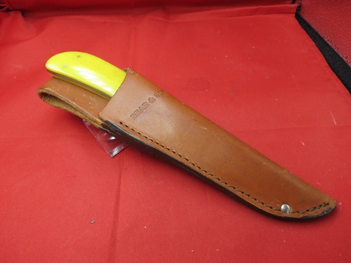 Moore Maker USA 5101- 02 UDP Fixed Blade Knife YELLOW Bone Handles ...