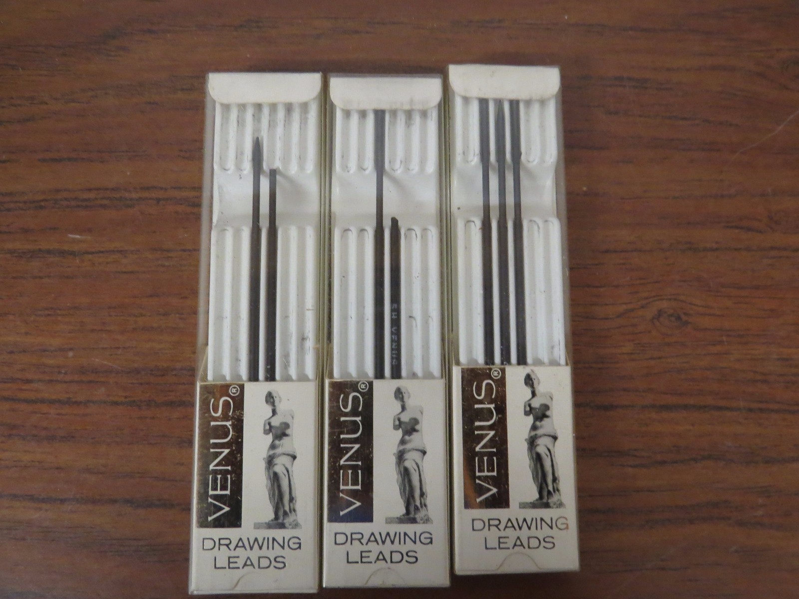 + lot of 3 used Vintage Venus Drawing Pencils 5H 1/2 doz No. 842 | eBay