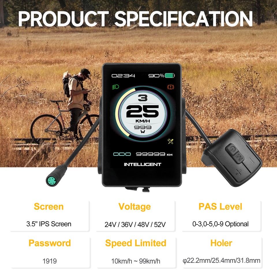 Electric Bike Multi Display EKD01 P860ML UART for Bafang BBS HD Mid ...