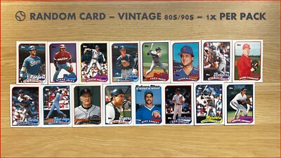 RANDOM Baseball Card – Vintage 80s/90s – 1x Pack – Ships Free – Great ...