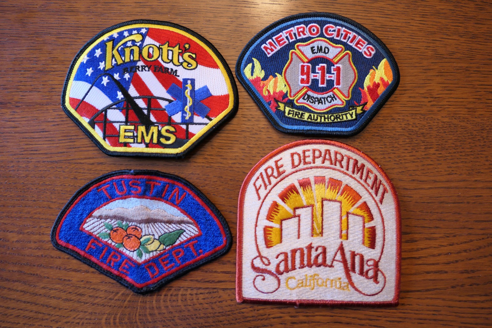4 Orange County California Fire Patches Tustin Knotts Santa Ana Ca ...