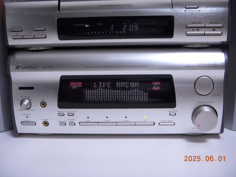 Sansui Club AH5 System (T-H5/CD-H7/A-H5) + Sony Speakers + Remote ...