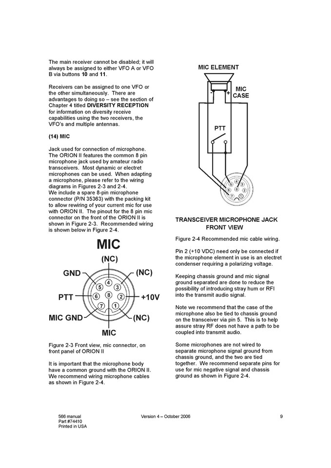 TEN TEC Model 566 Orion II Operators Manual - STEEL WIRE BOUND - TOUGH ...