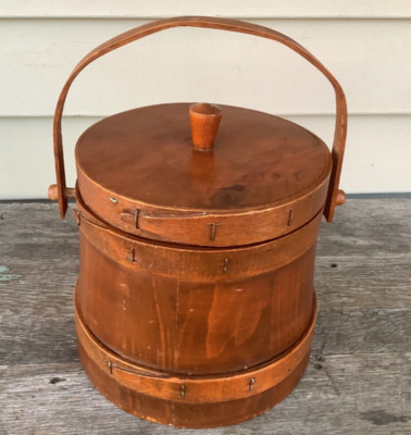 Primitives - Wooden Firkin Sugar Bucket