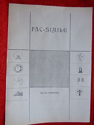 FAC - SIMILE ÉLECTIONS ANNÉES 1950 | eBay