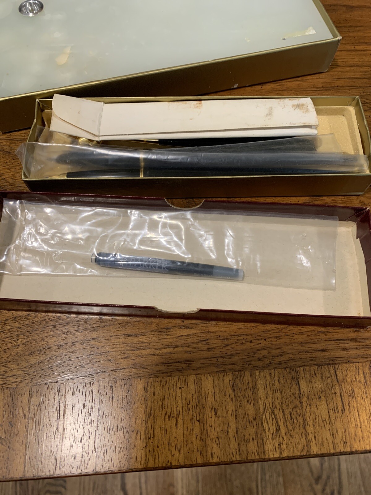 Vtg The Parker Desk Set - Marble Base w/Fountain & Ballpoint Pen (New ...