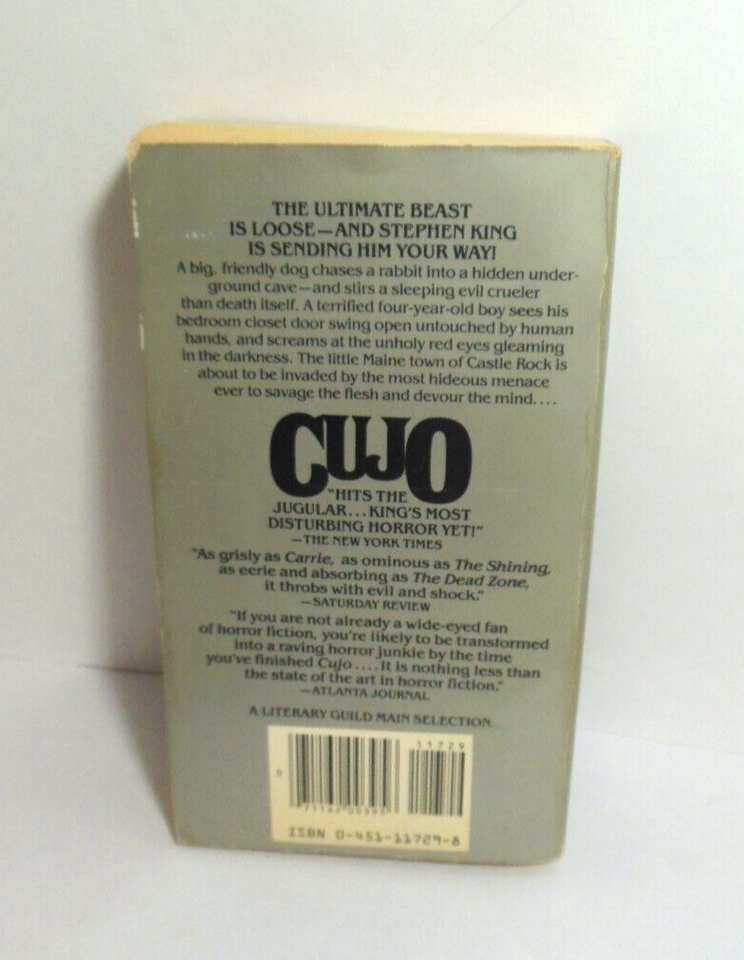 CUJO by Stephen King 1982 Signet FIRST 1st EDITION Horror in Castle ...
