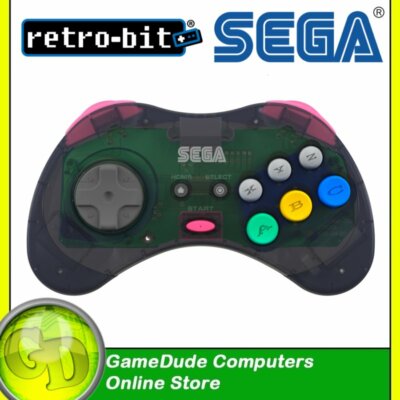 Retro-bit x SEGA Saturn Style 8 Button BLUETOOTH Controller RET00146 ...