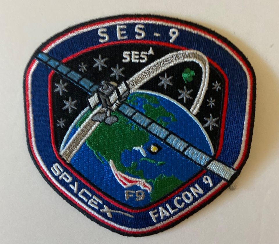 Original NASA SPACEX Falcon 9 SES-9 Employee Given 4 Leaf Clover Patch | eBay
