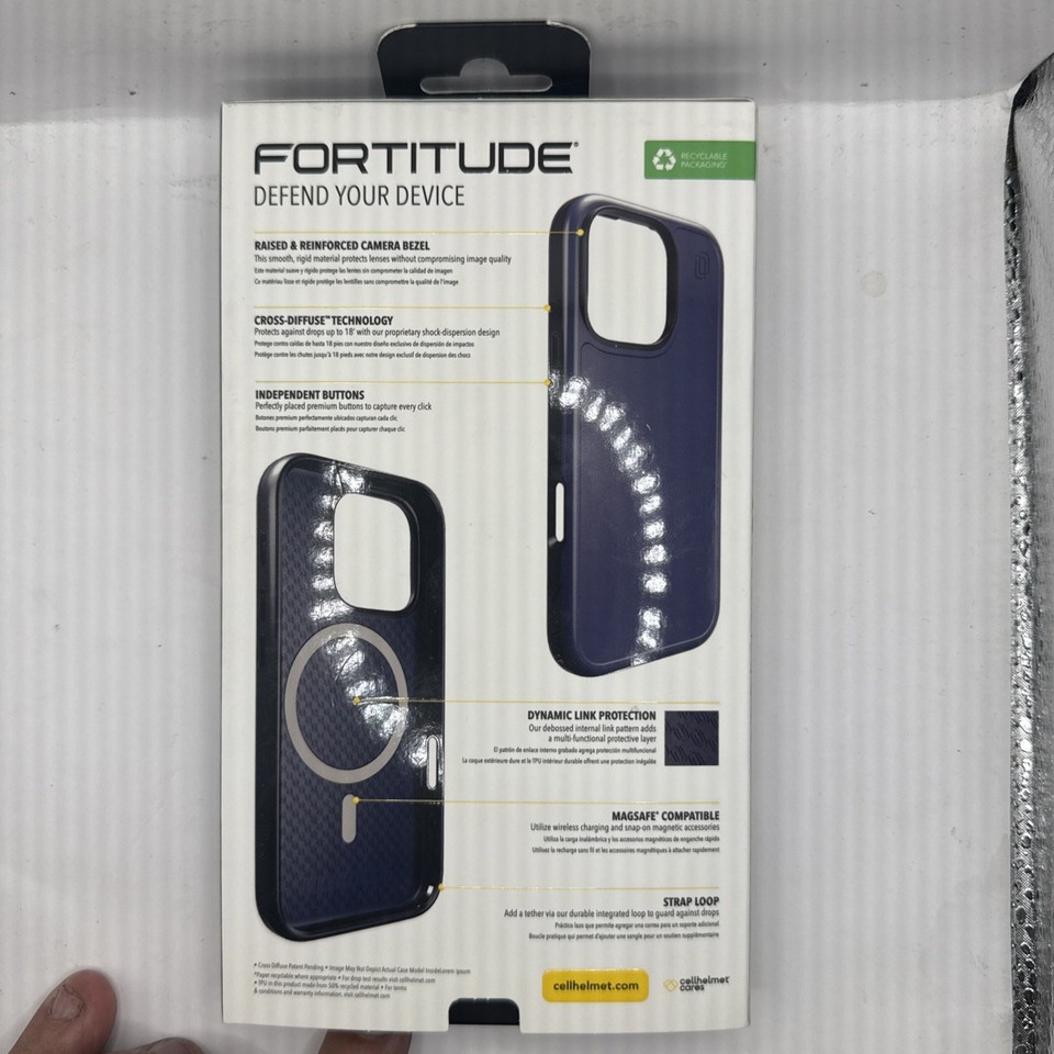 Celhelmet Fortitude Case For iPhone 16 Max blue (Dark blue). Mint Cond ...