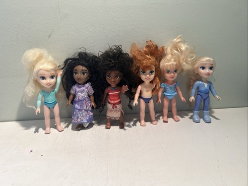 Lot of 6 Disney Princesses 6” Dolls By JAKKS Pacific! Elsa, Anna, Moana ...