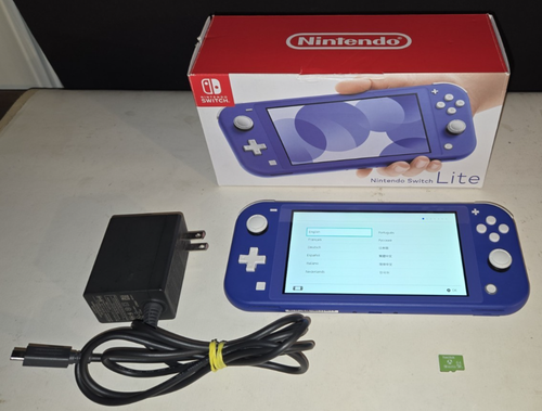 Nintendo Switch Lite Blue HDH-001 Handheld Console 32GB Box/Charger SD ...