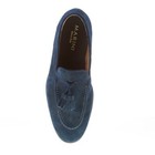 MARINI men shoes Blue suede made in Italy almond toe loafer with ...