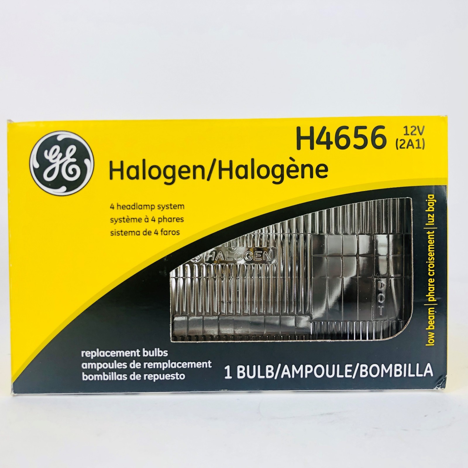 H4656 SEAL BEAN HEAD LAMP HALOGEN, 12V 3 TERMINALS, LOW BEAN BY GE | eBay