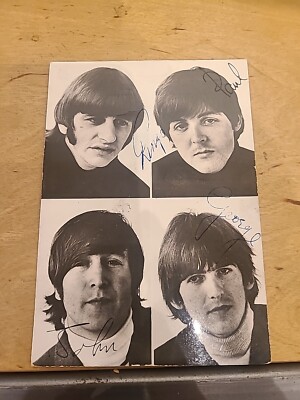 Beatles Original Fan Club Promo Postcard 1965 "Signed" | eBay