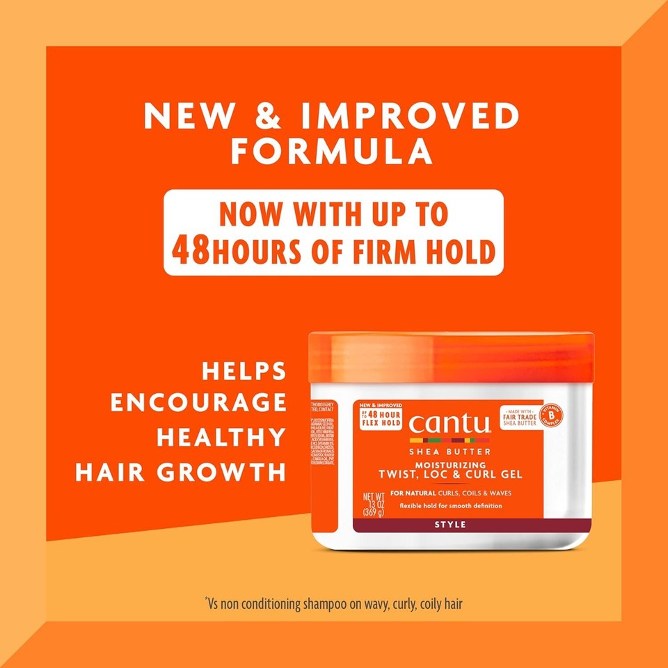 Cantu Moisturizing Twist & Lock Gel with Shea Butter for Natural Hair ...