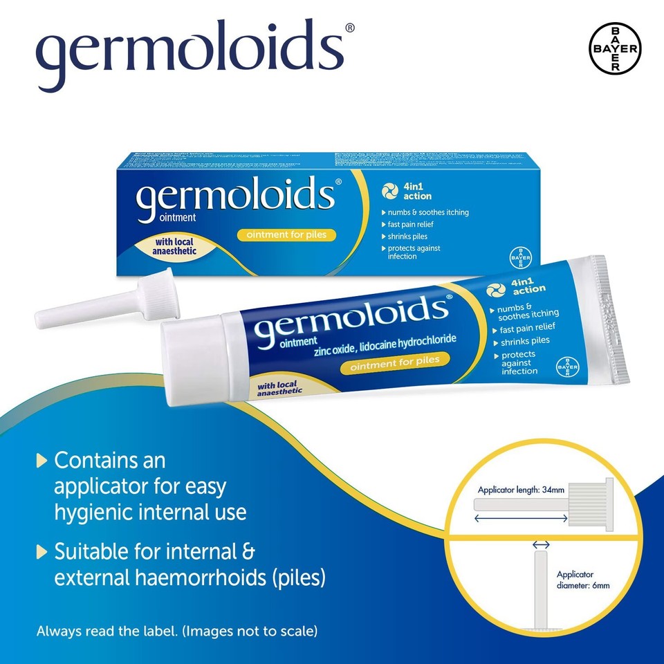 Germoloids Triple Action Ointment Fast Relief From Haemorrhoids Piles ...
