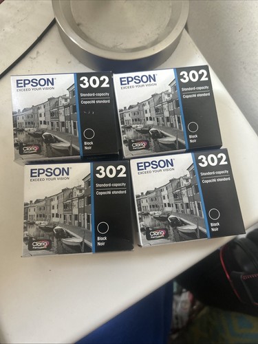 Epson T302 Black Standard yield ink cartridges (x4) | eBay