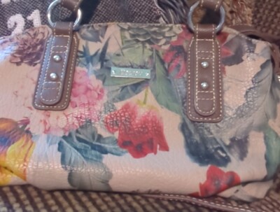 Koltov Brown Floral Hand Bag with Multiple pockets inside outside | eBay