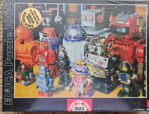 Robots Puzzle, 1000pc, brand new, Educa brand, 27"x19" assembled, glue ...