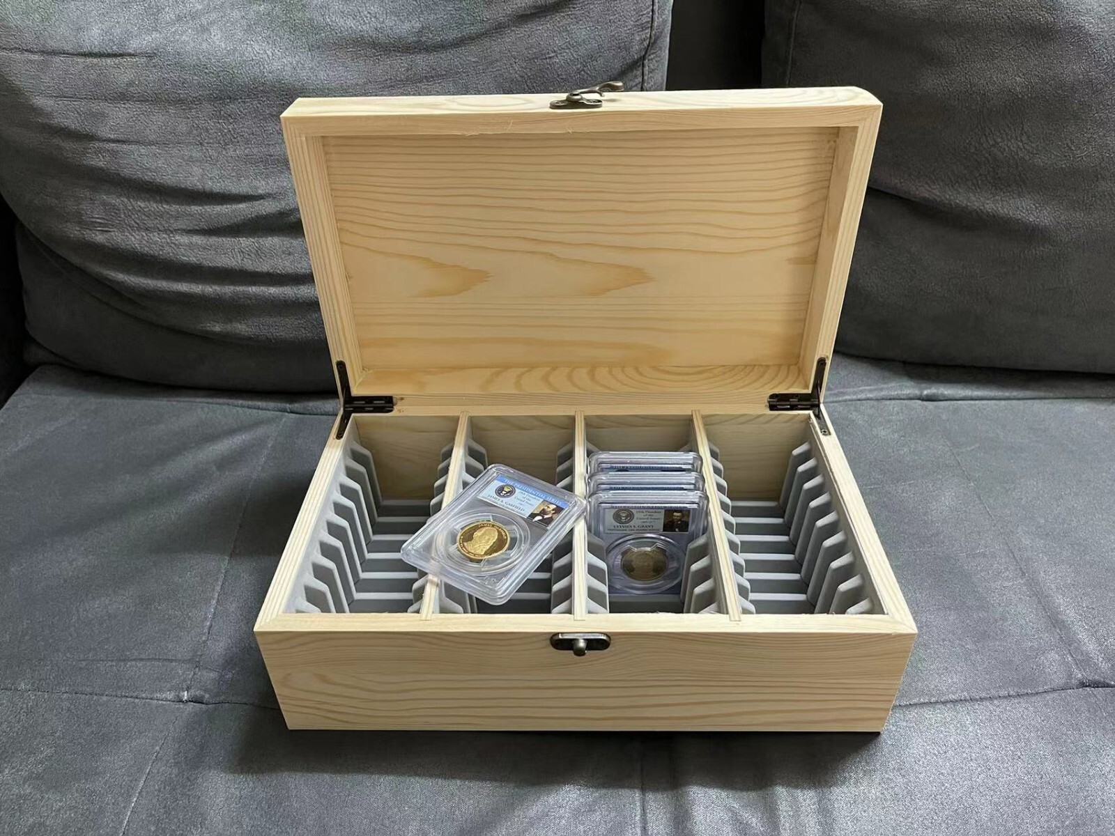 PCGS NGC PCCB graded coin storge box case wooden（40 holders） | eBay