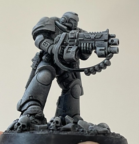 Primaris Lieutenant true scale Conversion 40k with scenic base Space ...